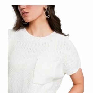 Double Zero | Tops | Double Zero Cream Open Weave Sweater Size M Euc ...